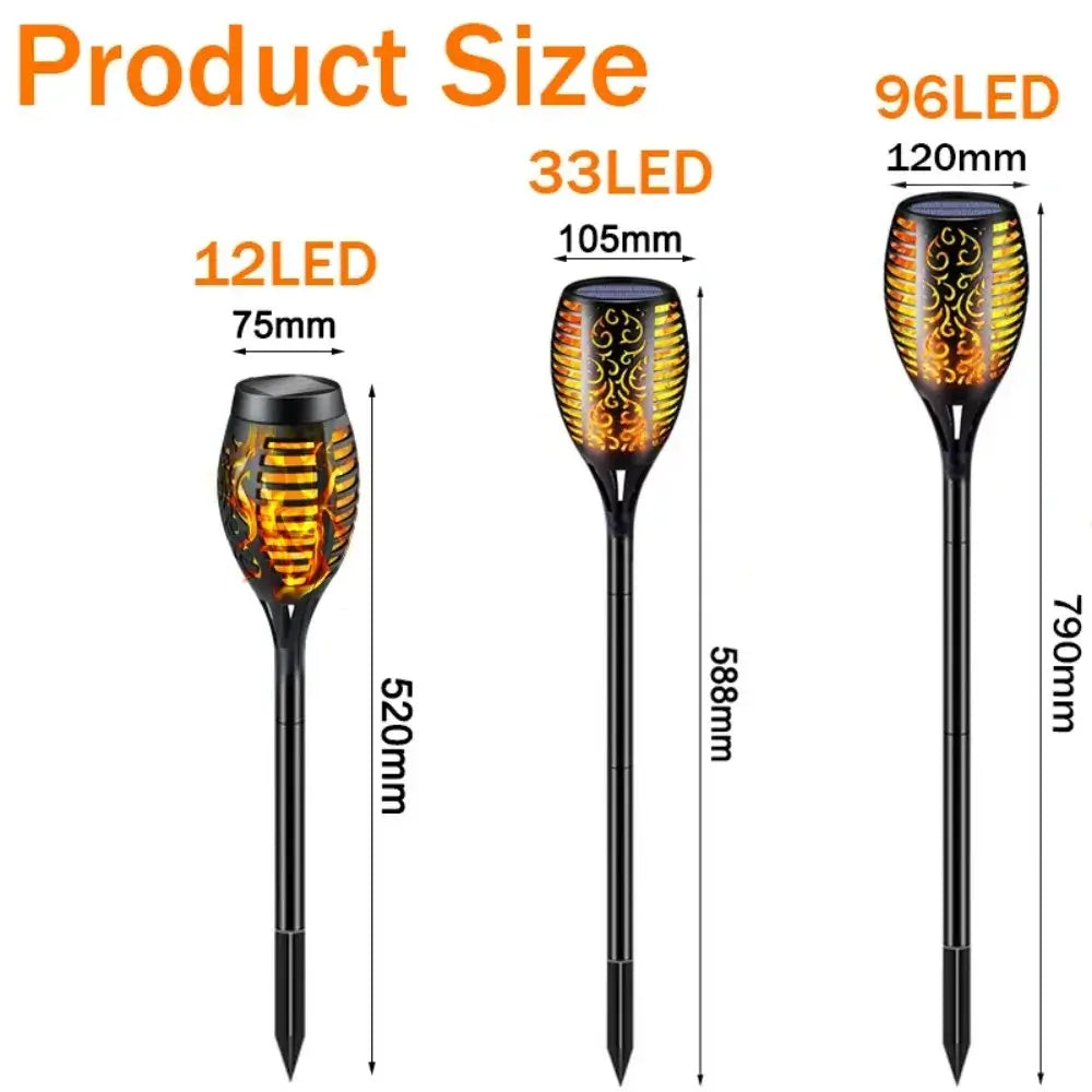 LED Solar Flame Flickering Torch – LED Addict